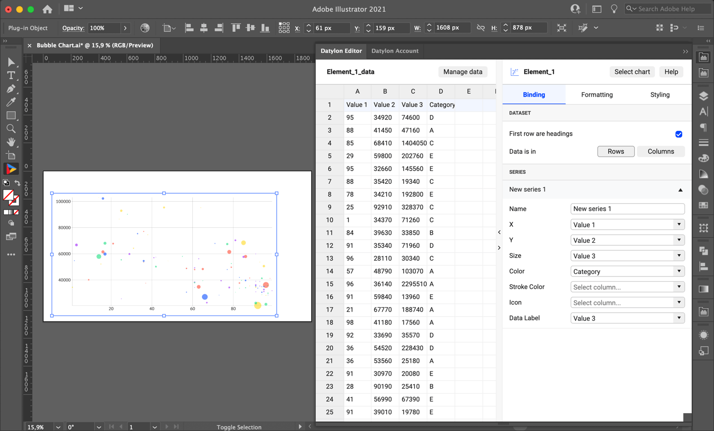 How to make a bubble chart in Illustrator with Datylon| Blog| Datylon